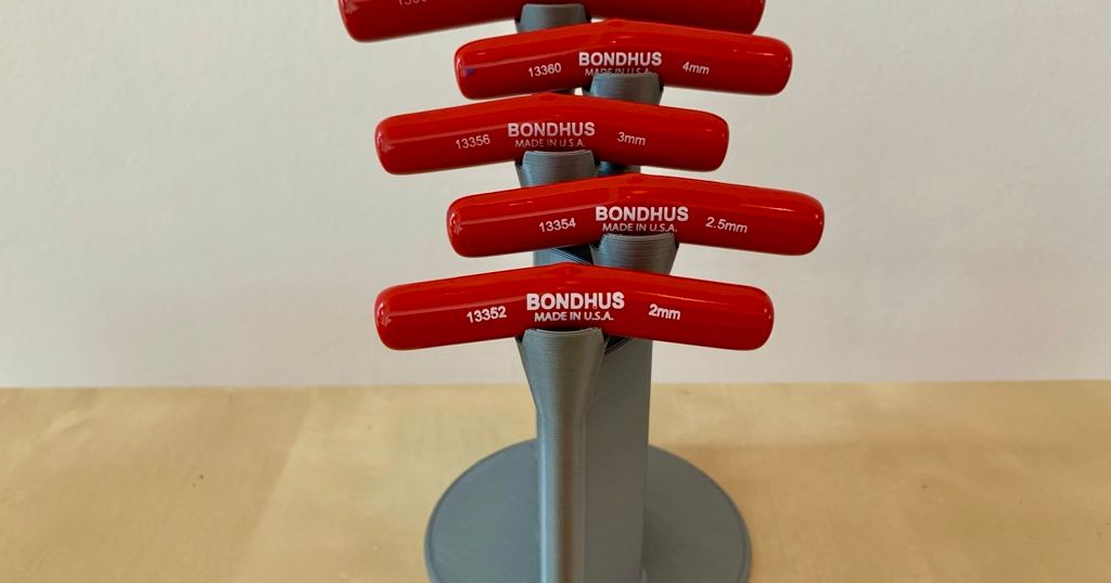 Bondhus Metric T-Handle Allen Wrench holder by vatbrain | Download free STL model | Printables.com