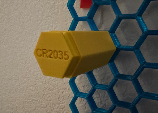 Lithium coin cell CR2032, CR2035 storage - Honeycomb Wall with Battery ...