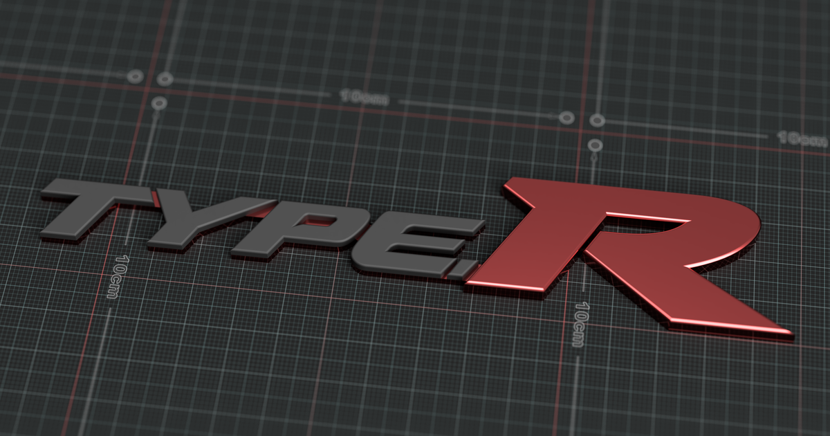 Honda TYPE R badge by Jan3ku | Download free STL model | Printables.com