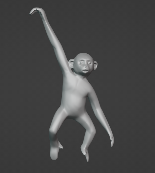Not low-poly monkey by Tokar | Download free STL model | Printables.com