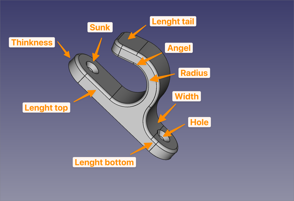 Parametric Hook v2 by marc | Download free STL model | Printables.com