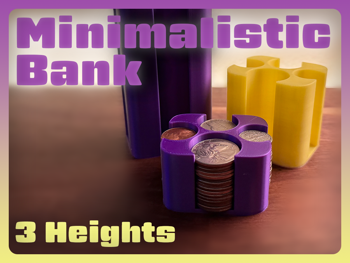 Minimalistic Coin Bank (USD) by SillyPrints | Download free STL model ...