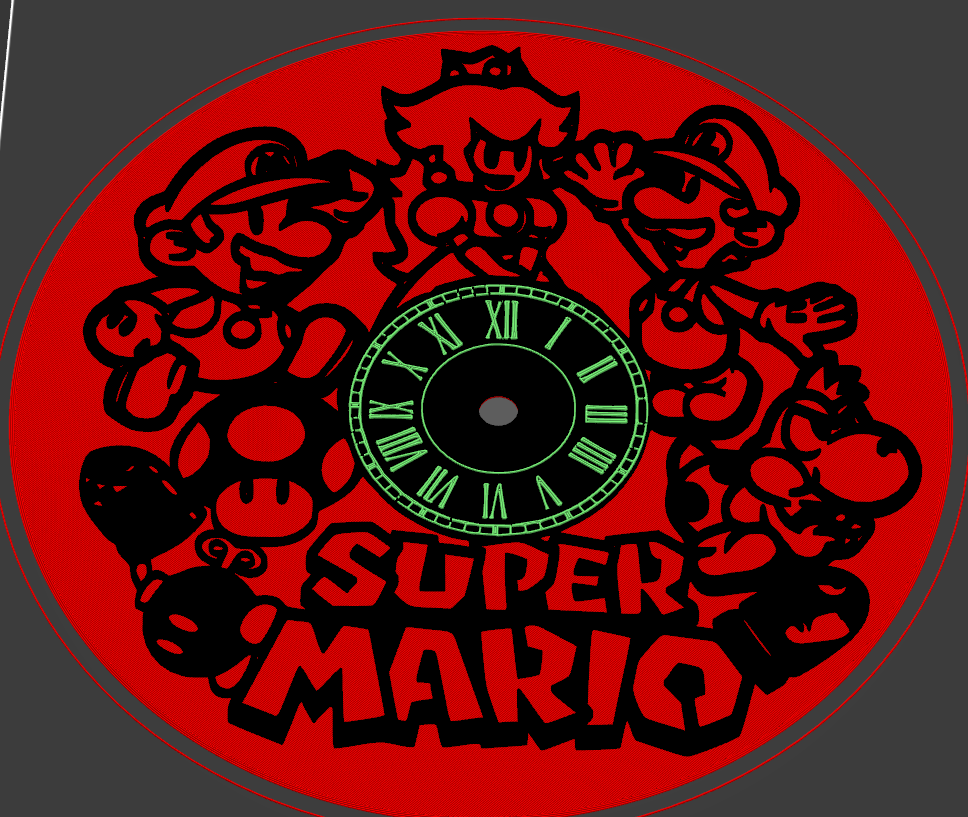 Mario Wall Clock by komando_1942 | Download free STL model | Printables.com