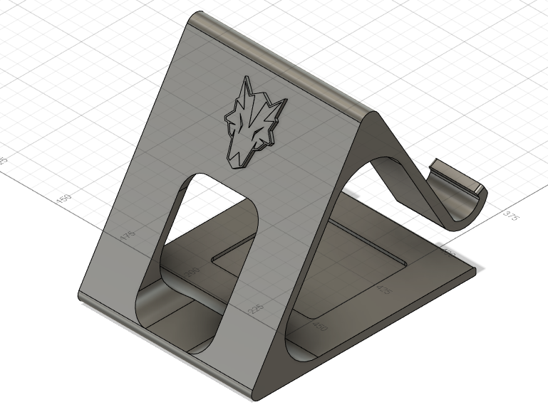 PhoneHolder with wolf amblem by özcan inan | Download free STL model ...