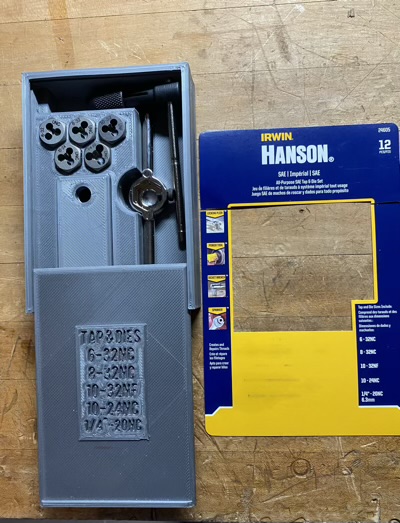 Irwin Hanson Tap & Die Storage Case for 12 Piece Small Sized Set by ...
