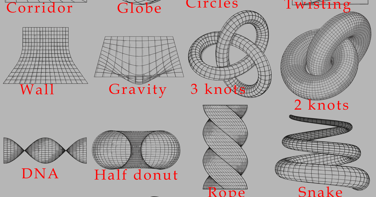 Abstract Wireframes - 15 different shapes! by Calzune | Download free ...