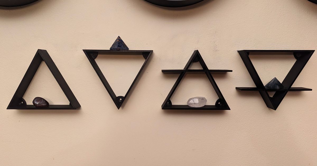 Floating Wall Shelf Alchemy Series, 4 Shelves by omegapoint | Download ...