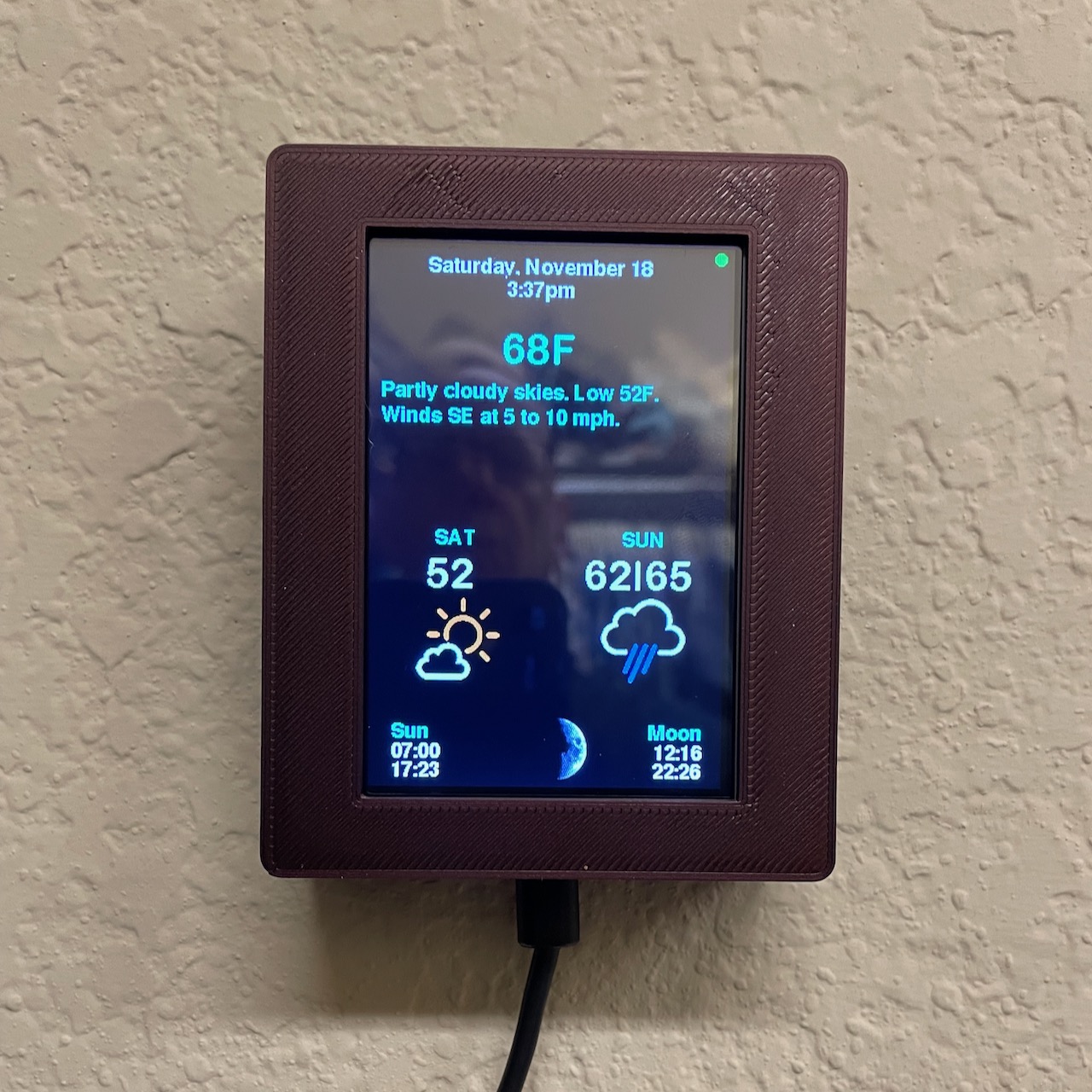 Display case for 3.5" TFT with attached Feather board by ronguest ...