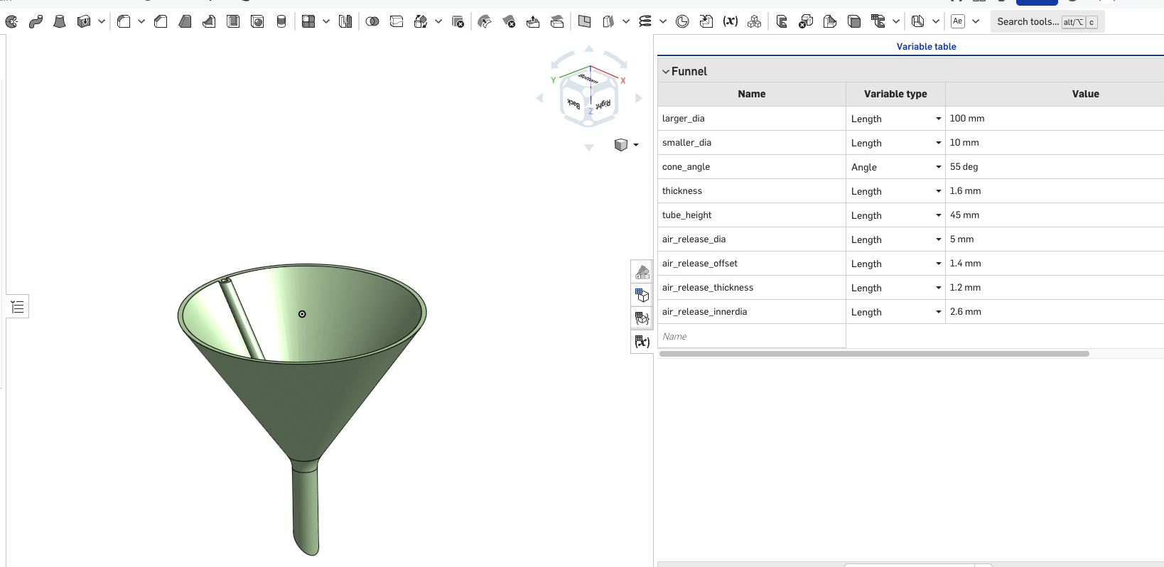 Customizable Air escape Funnel by mohitmathew | Download free STL model ...
