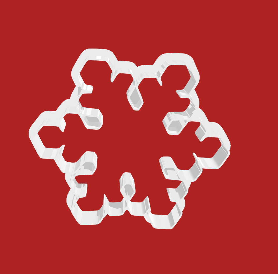Snowflake Shaped Holiday Cookie Cutter by SK3D | Download free STL ...