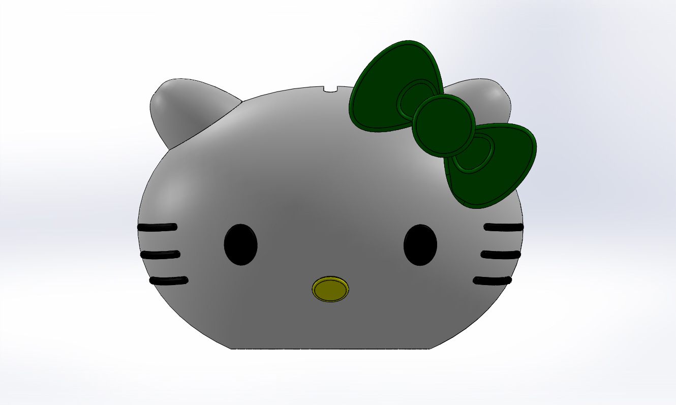 Hello Kitty Coin Bank by Spugheddy | Download free STL model ...