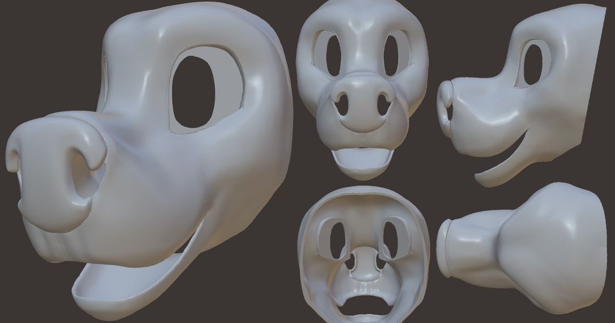 Toony reindeer headbase by Zaros | Download free STL model | Printables.com
