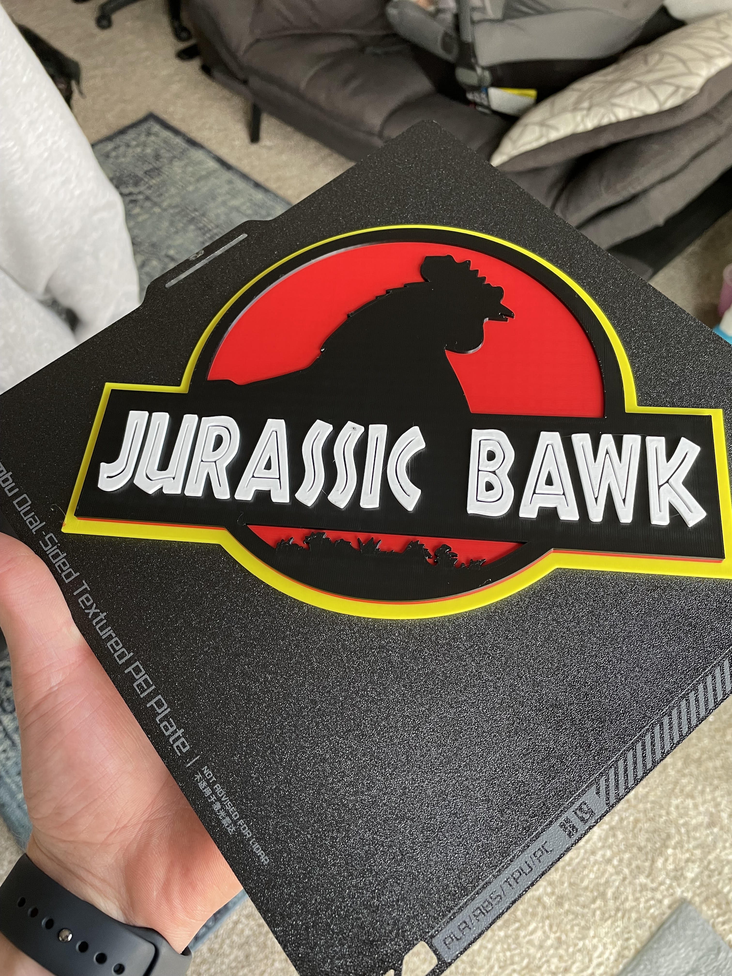 Jurassic Bawk Chicken Sign by tyridings | Download free STL model ...