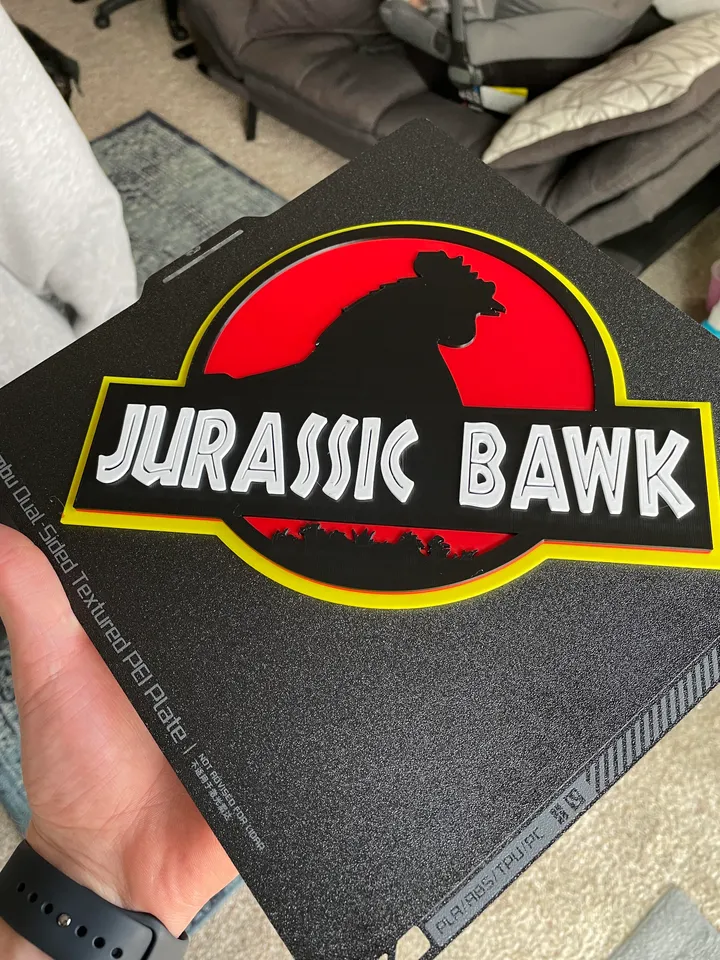 Jurassic Bawk Chicken Sign by tyridings | Download free STL model ...