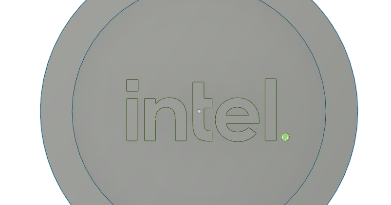 intel logo coaster (new logo) by farouk | Download free STL model ...