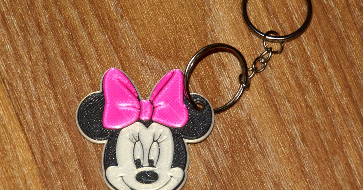 Minnie Mouse Keychain by J. V. | Download free STL model | Printables.com