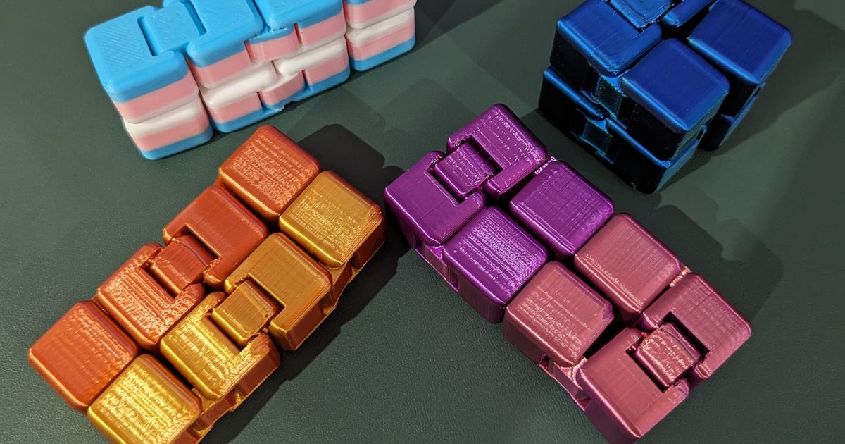 Infinity Cube (Print in place) by diademiemi | Download free STL model ...