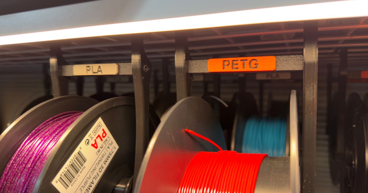 Label for Spool Hanger by FlyBy Tom | Download free STL model ...