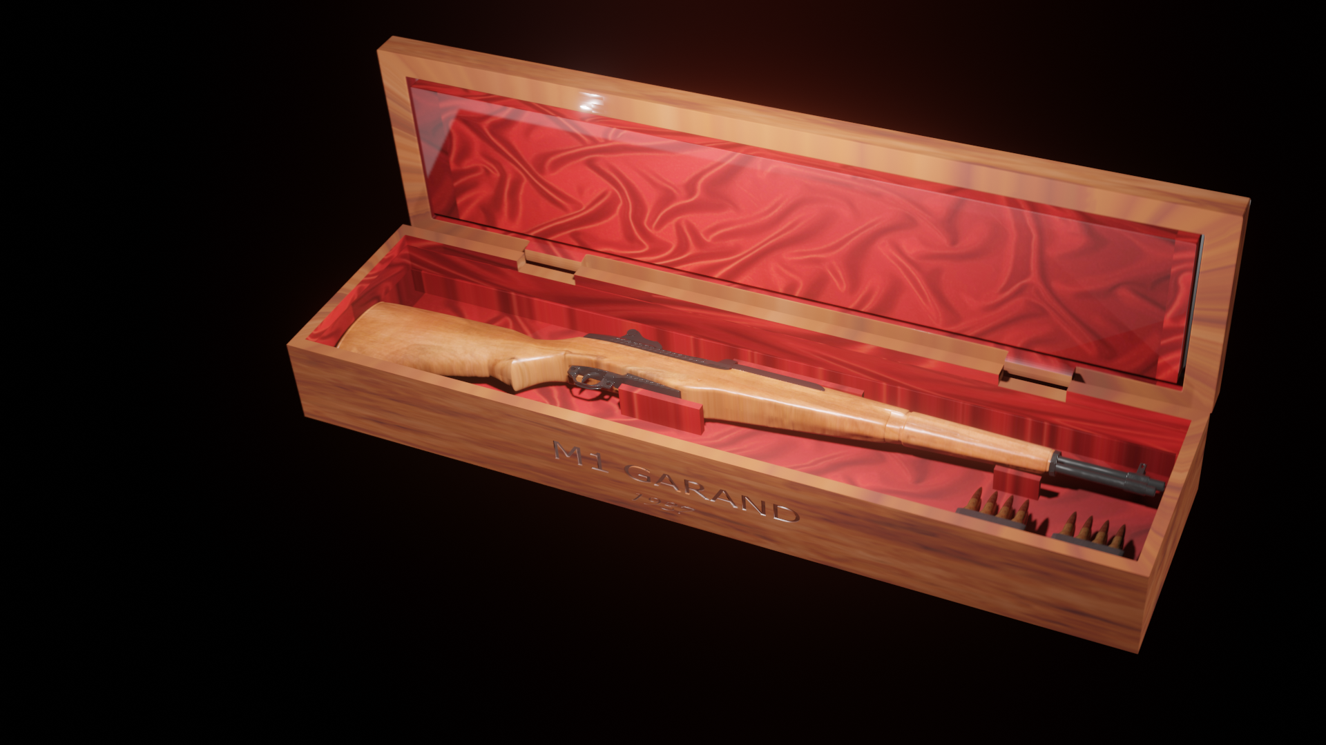 m1 garand rifle custom box holder by timetitans | Download free STL ...