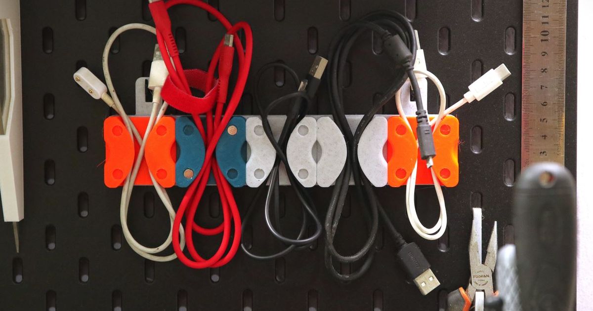 Skadis x Gridfinity Cable Holder set by SimplyHong | Download free STL model | Printables.com