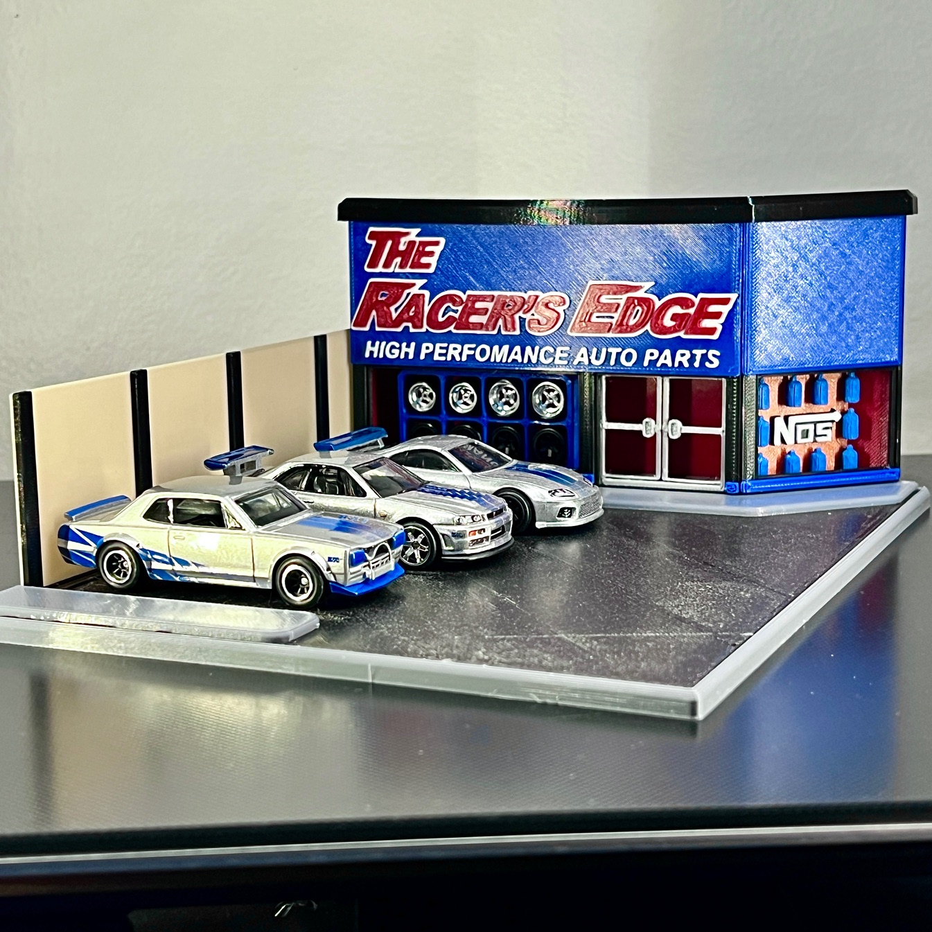 "The Racer's Edge" front signage for GigaPenguin Tuner Shop by ...