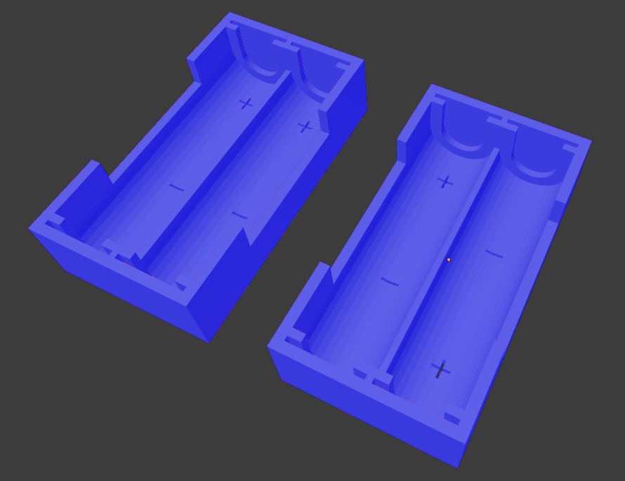 Battery box for two 1.5V AAA batteries in parallel or series connection ...