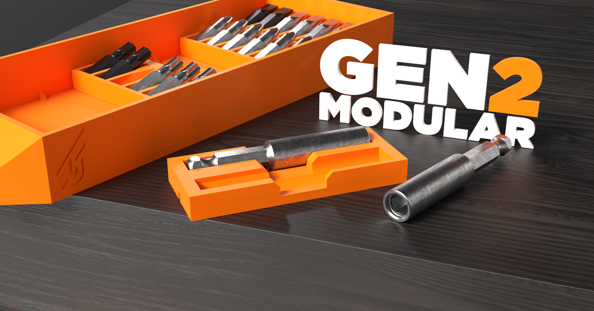 GEN2 Hex Bit Extender Drawer Insert by Jerrari | Download free STL ...