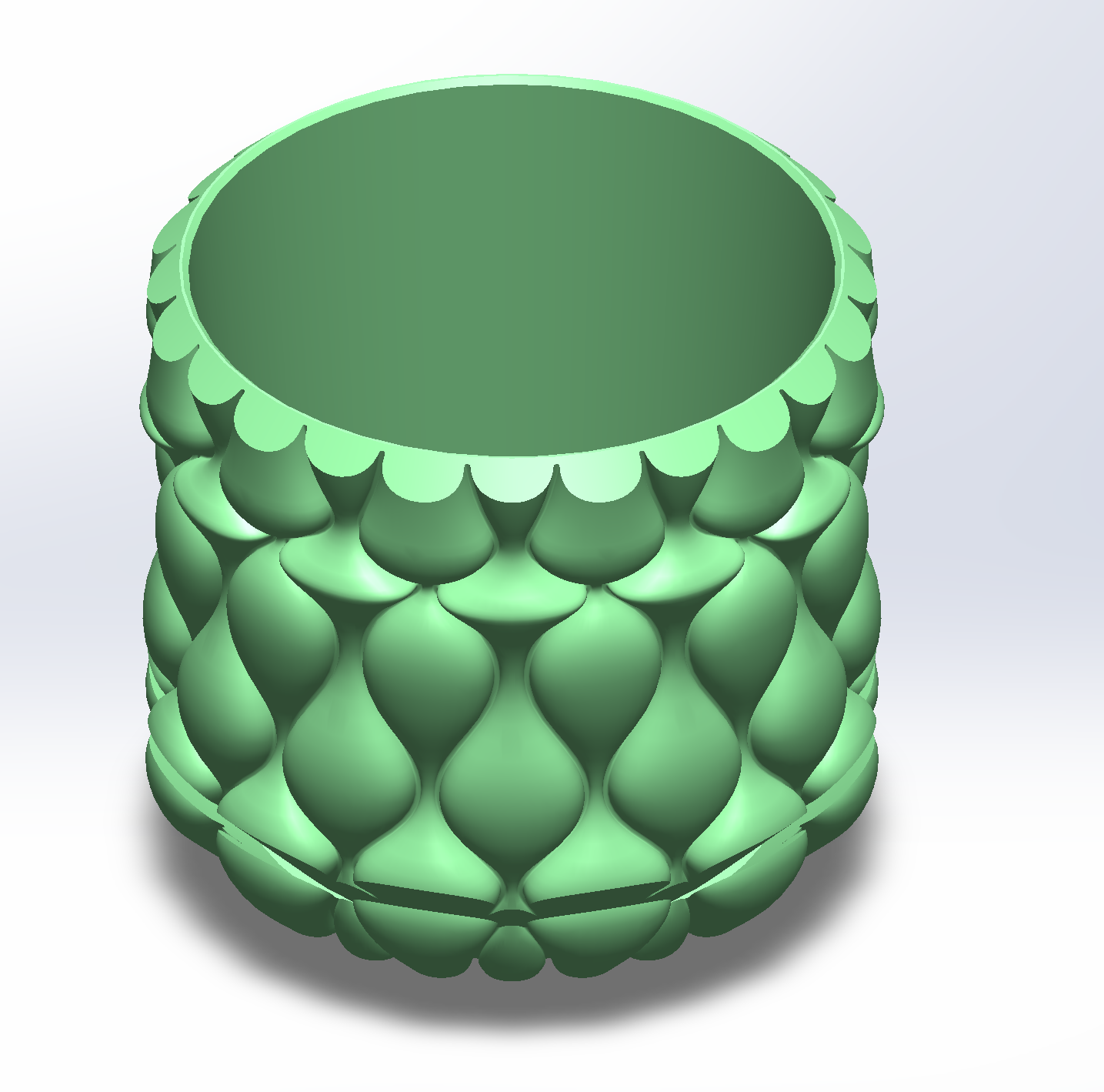 Pot cover and drip tray with wavy design by Paddyknight | Download free ...
