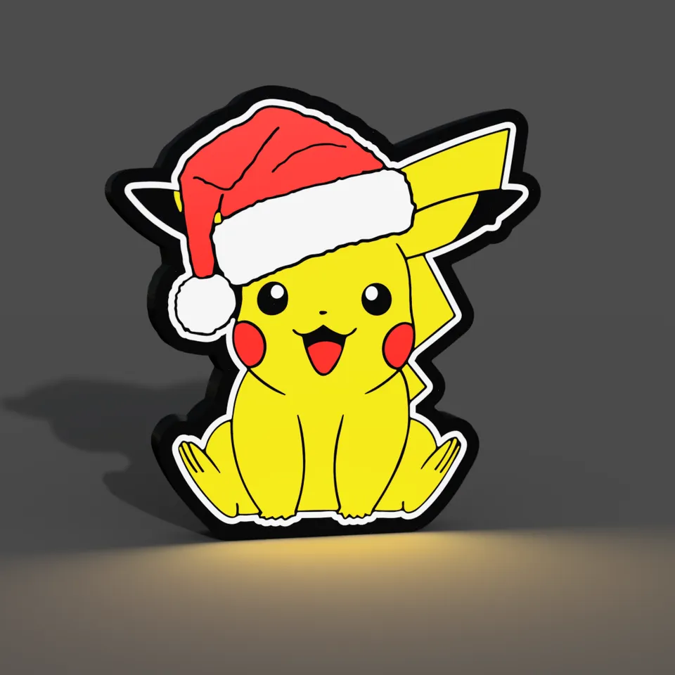 how to draw pikachu with a santa hat