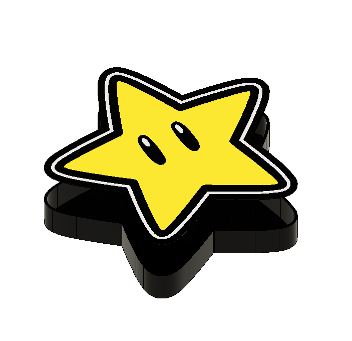 Super Mario Super Star Lightbox LED Lamp by braga3dprint | Printables Store