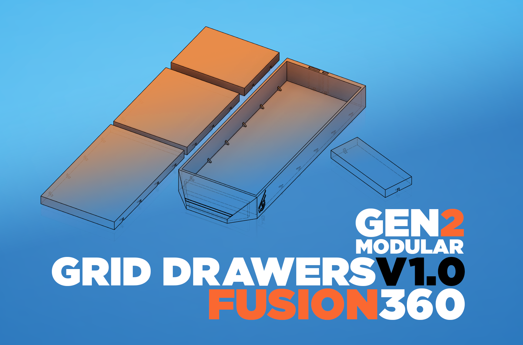 GEN2 Grid Drawers CAD Files by Jerrari | Printables Store