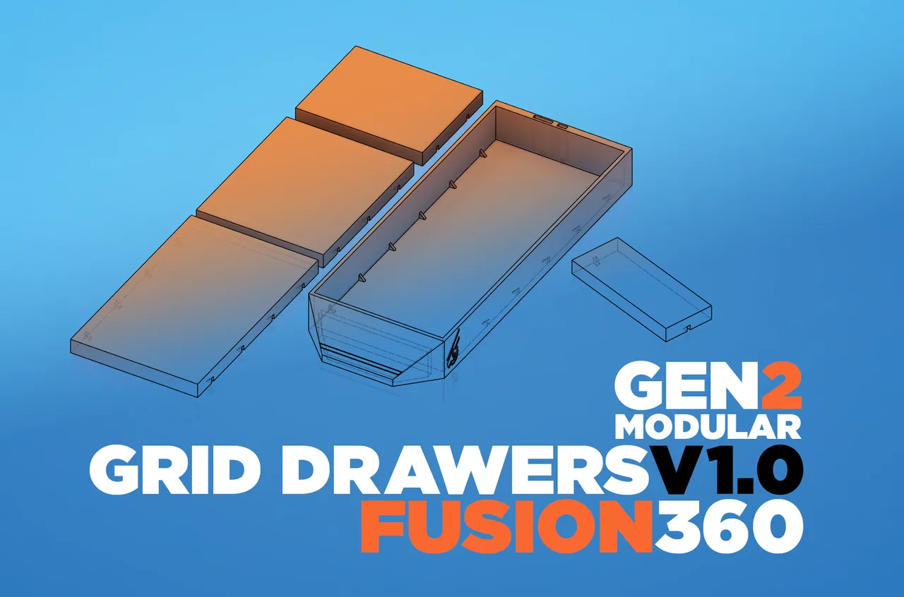 GEN2 Grid Drawers CAD Files by Jerrari | Download free STL model ...