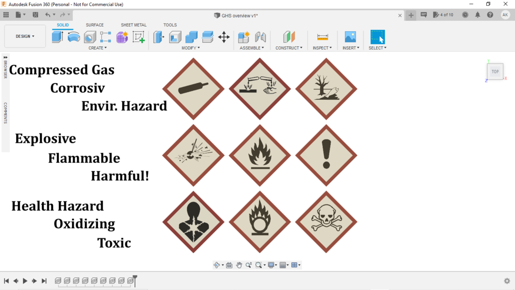 GHS Hazard Symbols by Maeshmaker | Download free STL model | Printables.com
