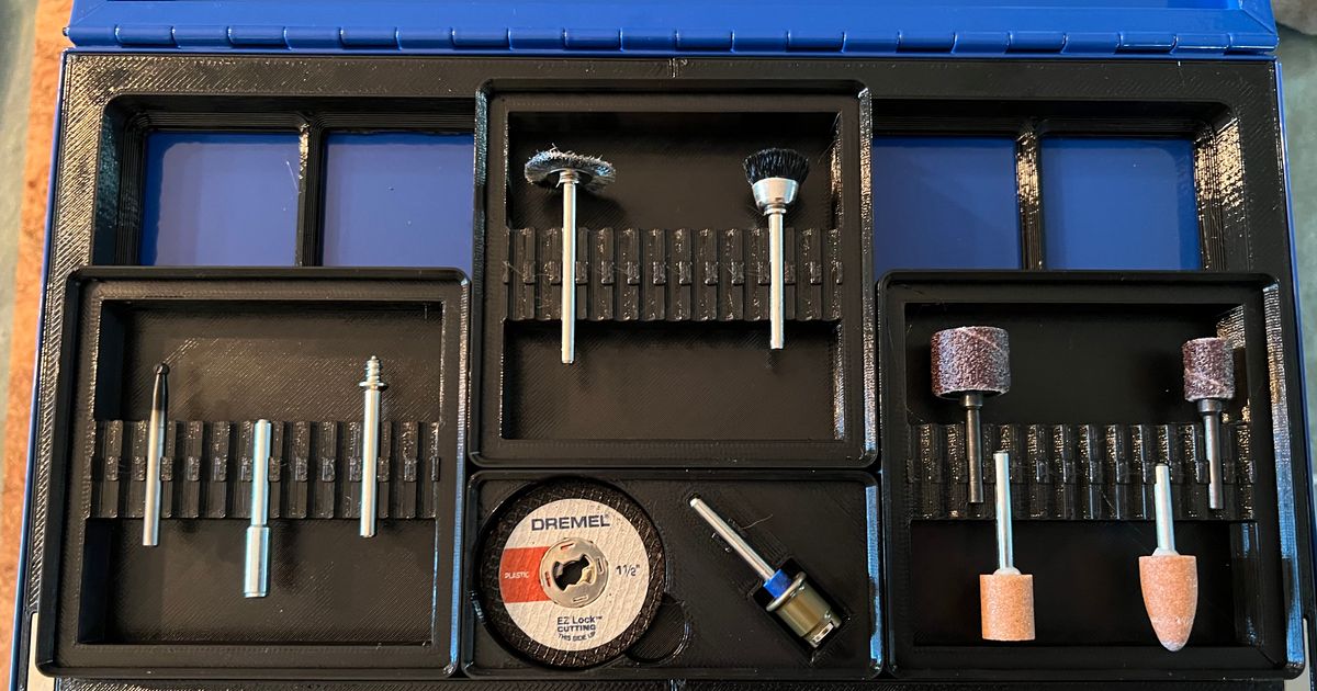 Gridfinity Dremel Bit Holder & EZ Lock Tool Holder by chewmieser ...