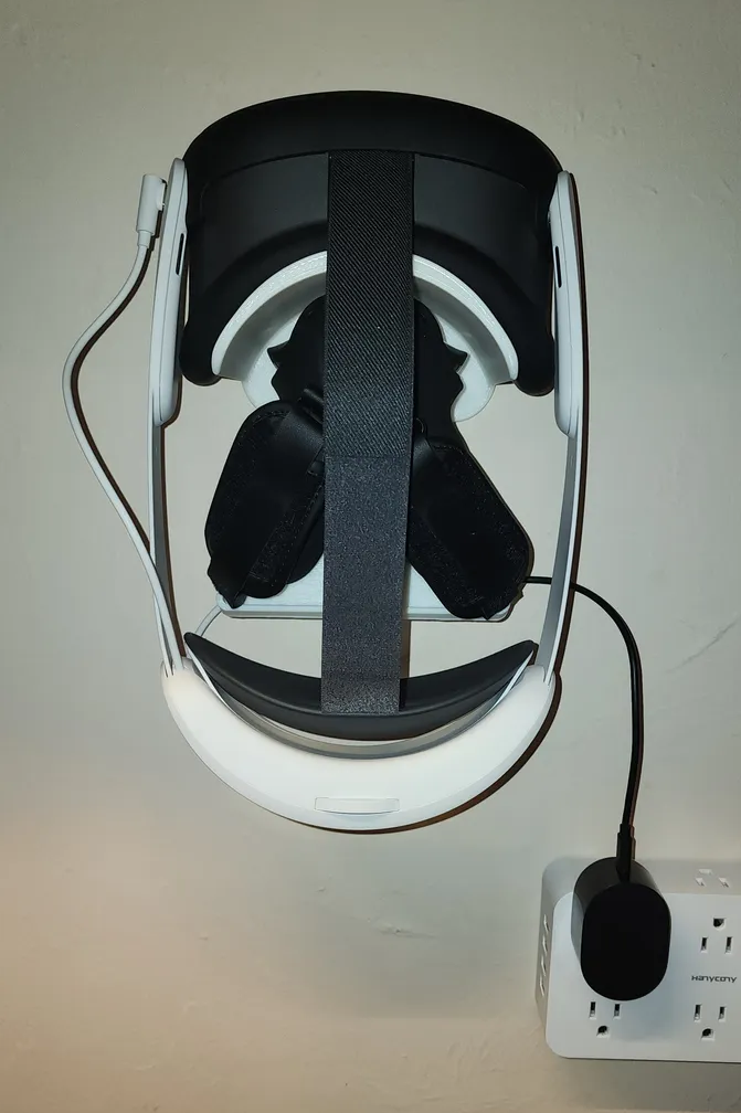 Quest 3 Headset Wall Mount with Quest Pro Controller Charging Station ...
