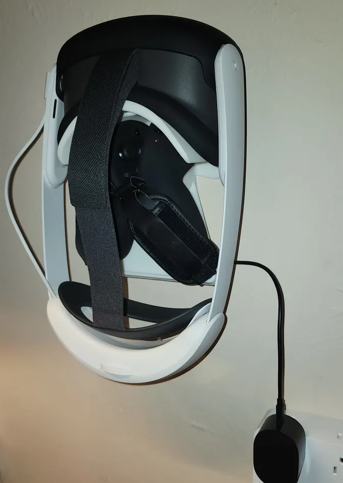 Quest 3 Headset Wall Mount with Quest Pro Controller Charging Station ...