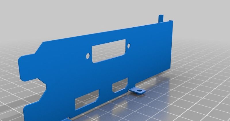 ZOTAC/ASUS/MSI Low Profile 1050ti FULL SIZE GPU Bracket Template by ...