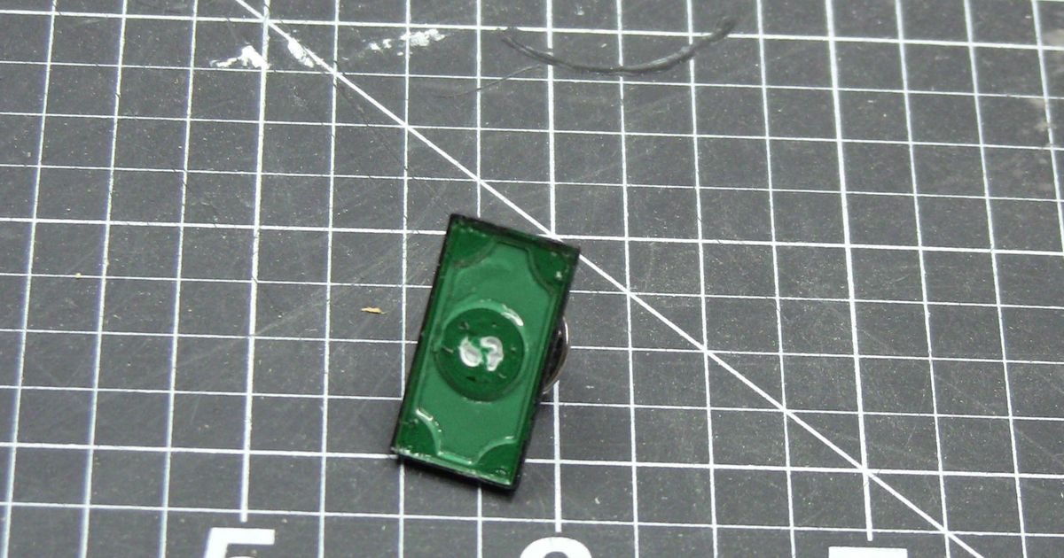 Dollar Enamel pin by Nick Tailor | Download free STL model | Printables.com