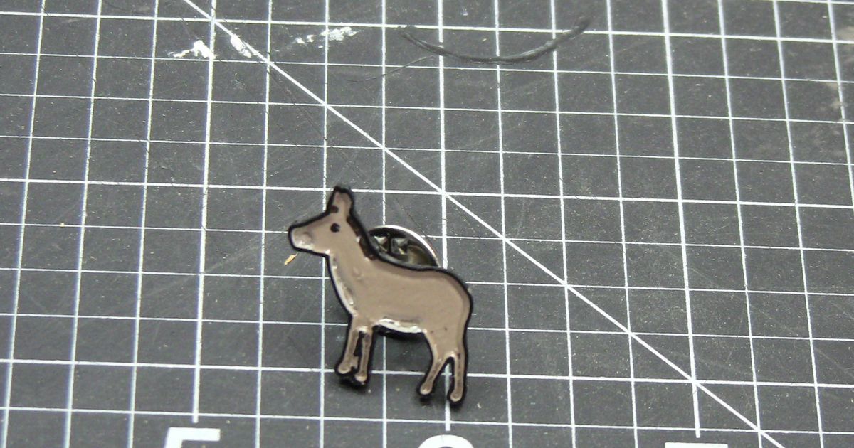 Donkey Enamel pin by Nick Tailor | Download free STL model | Printables.com