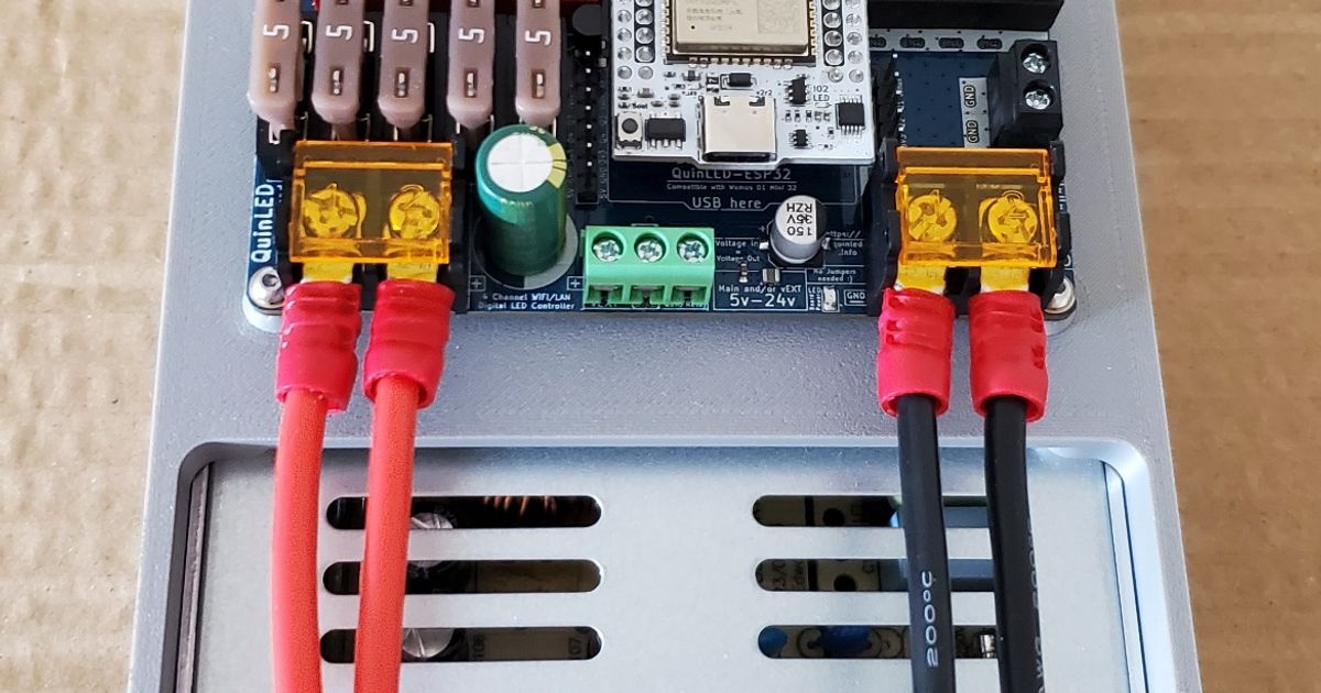 QuinLED-Dig-Quad MW-LRS-350 Mount by John | Download free STL model | Printables.com