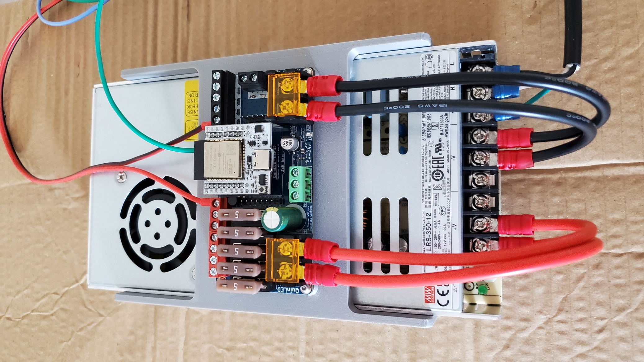 QuinLED-Dig-Quad MW-LRS-350 Mount by John | Download free STL model | Printables.com