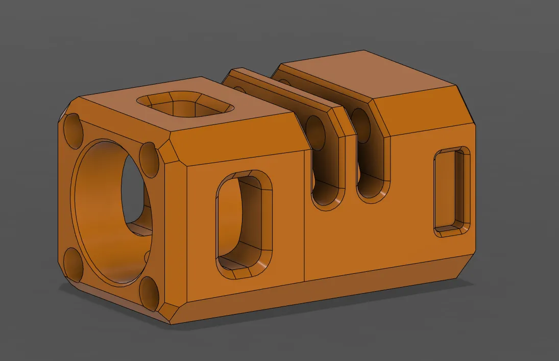 Square Muzzle Brake for Diana Brushless Blaster by Wyrven | Download ...