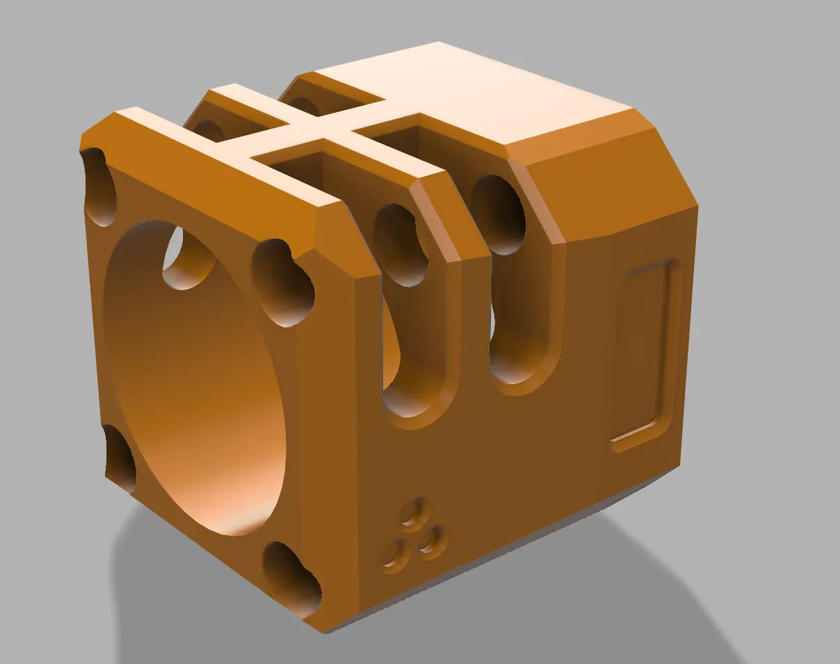 Square Muzzle Brake for Diana Brushless Blaster by Wyrven | Download ...