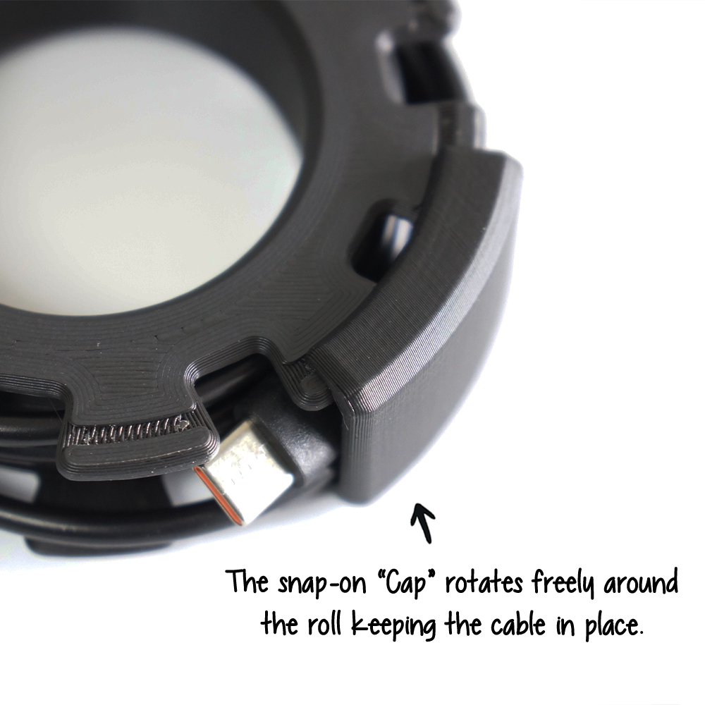 Cable Organiser - Cable Roll by TWB | Download free STL model ...