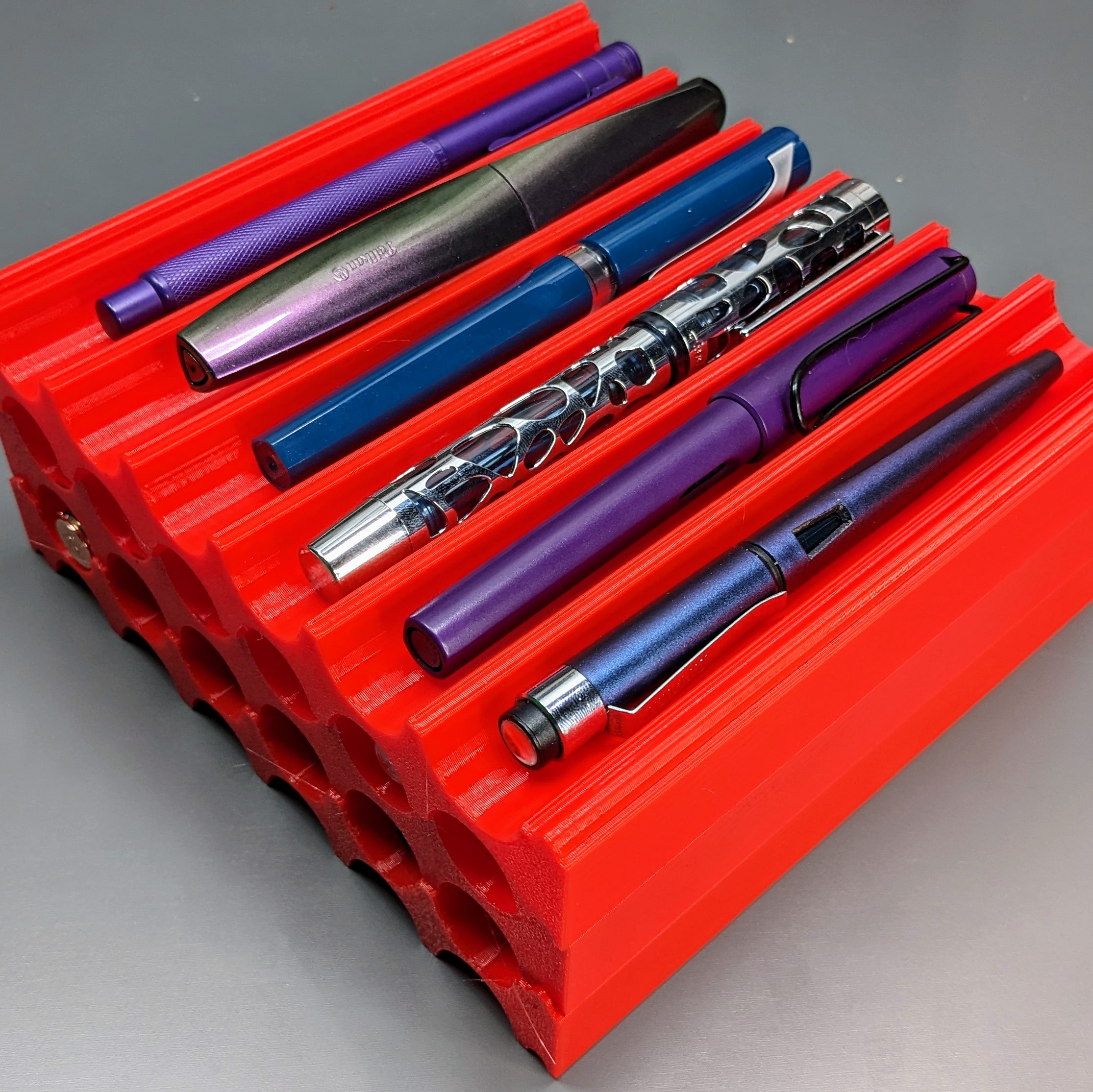 Stackable vase mode fountain pen trays by Fountain Pen Sounds | Download free STL model ...