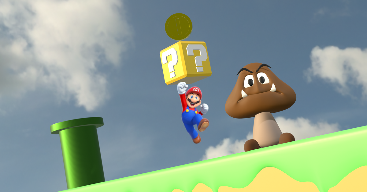Super Mario Coin Cube Goomba by RENZOKUKEN86 | Download free STL model ...