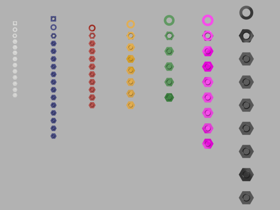 Screw Set M3 M4 M5 M6 M7 M8 M10, ISO 4017 by Jerryie | Download free ...