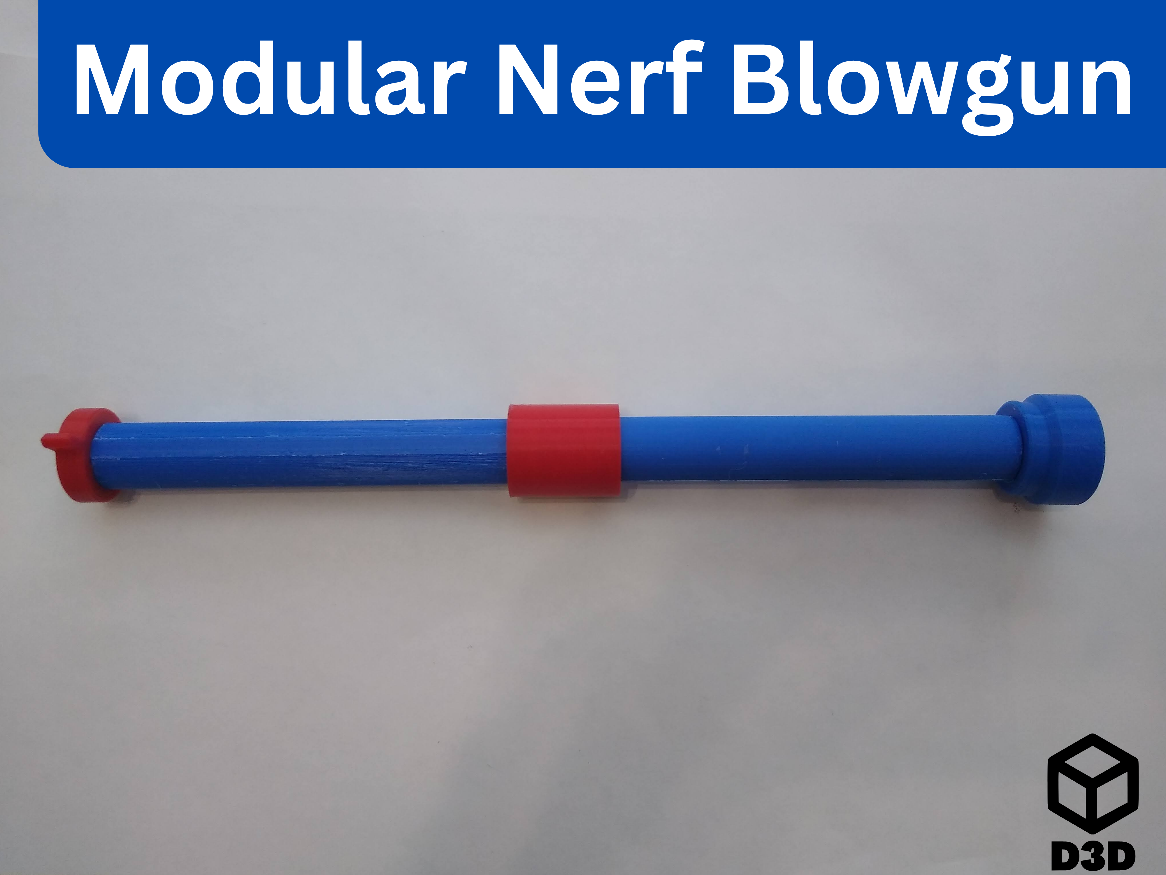 Modular Nerf Blowgun by Devise3D | Printables Store