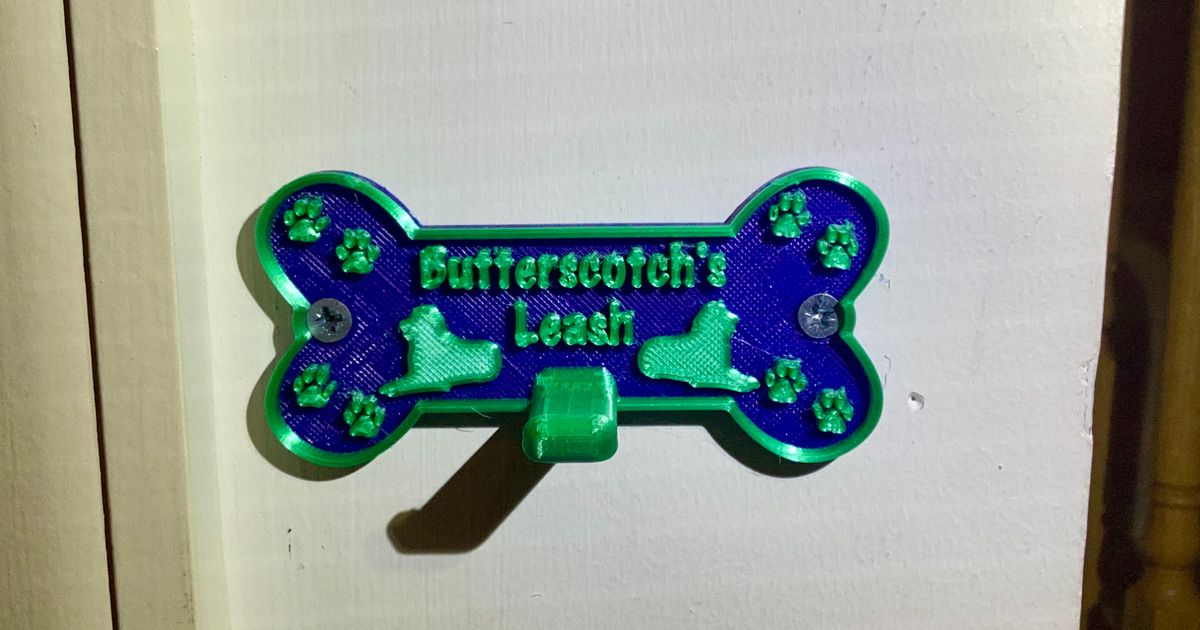 Customizable Leash Hook by AH | Download free STL model | Printables.com