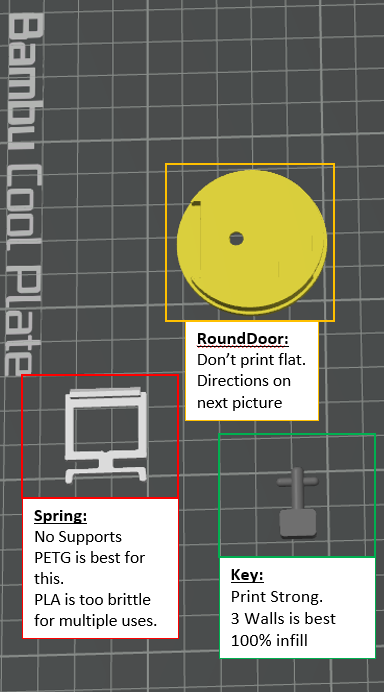 Door with Spring Lock & Key by NathanFrog | Download free STL model ...